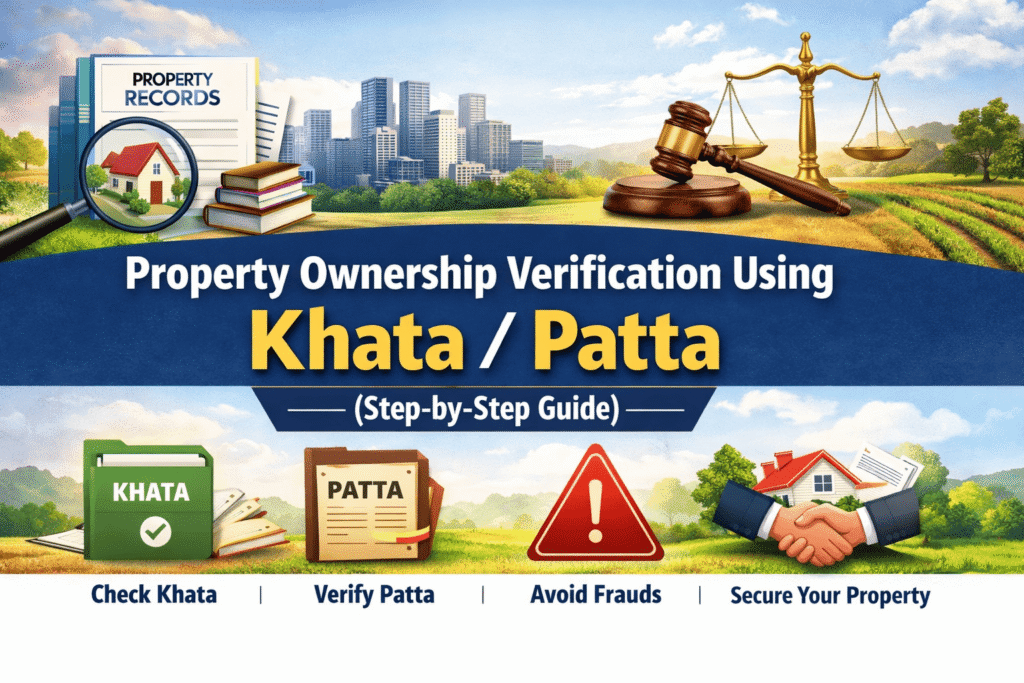 Property Ownership Verification Using Khata / Patta in India | Bhulekh ...